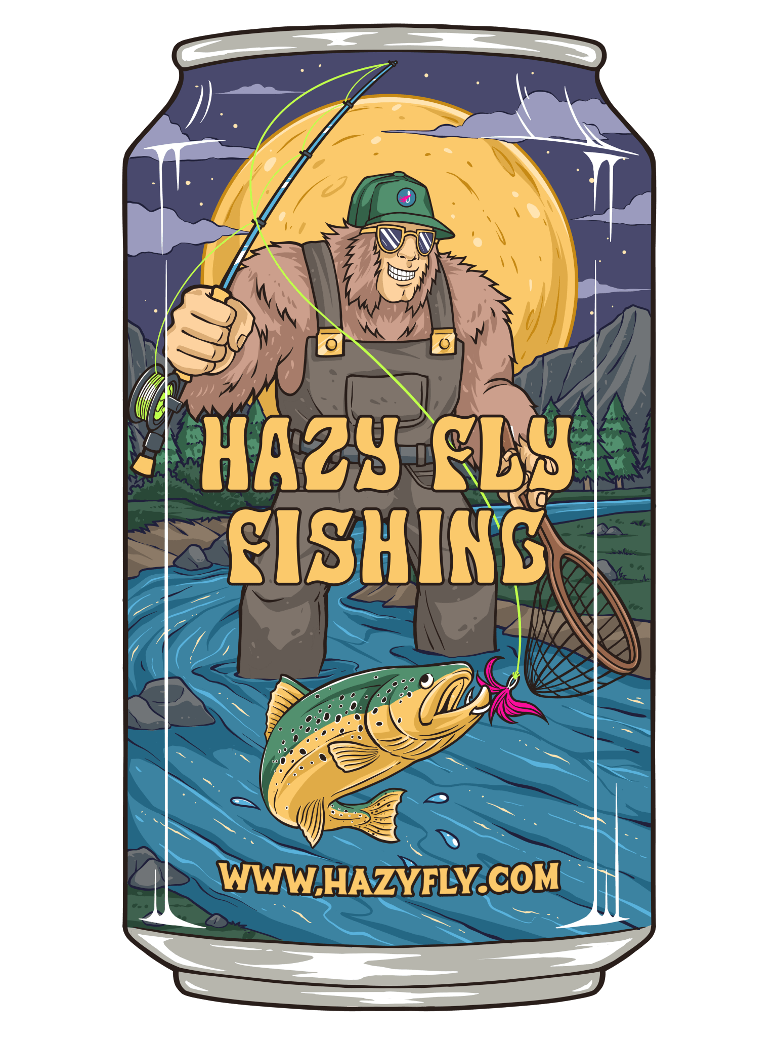 Hazy Beer Can Sticker – Togens Fly Shop
